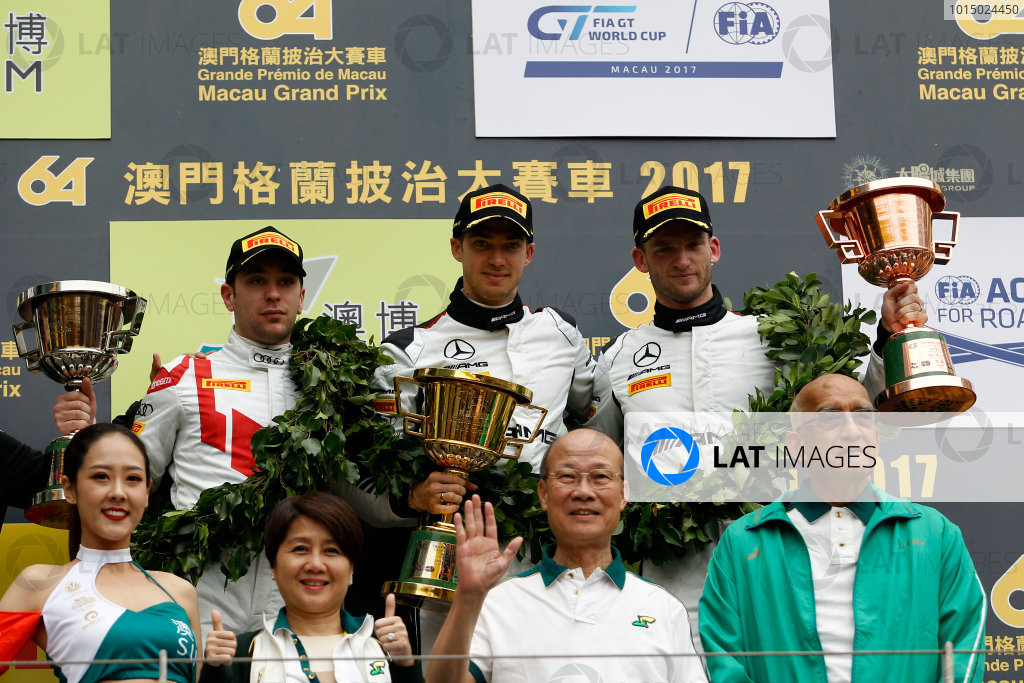 2015 Fia Gt World Cup Circuit De Guia Macau China Sunday 19 November 2017 Podium Race Winner